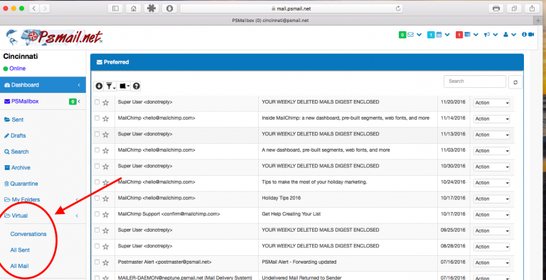 What is the Virtual Mailbox? – PSMail.net support pages
