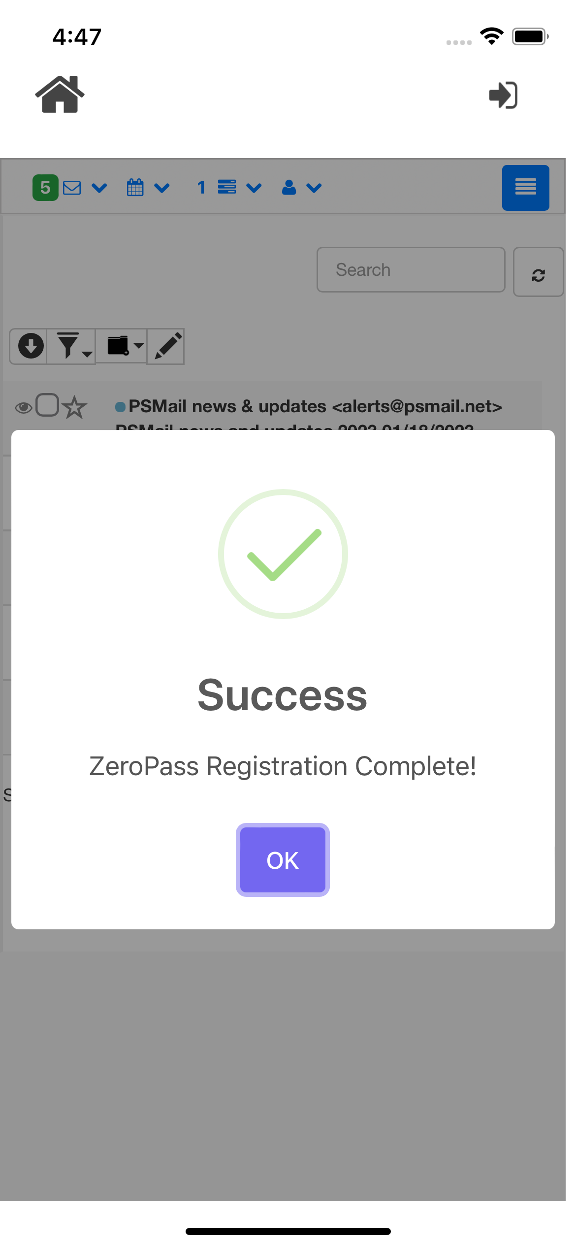 ZeroPass – PSMail Mobile Apps – PSMail.net support pages